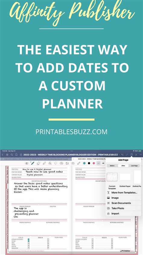 How To Use Affinity Publisher Data Merge For Dated Planners