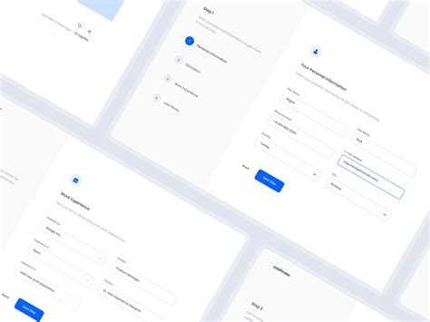 Multi Step Form Behance