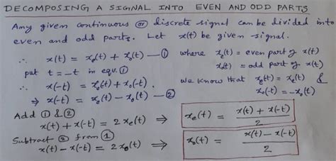 Even And Odd Signals Signal Systems EngineersTutor