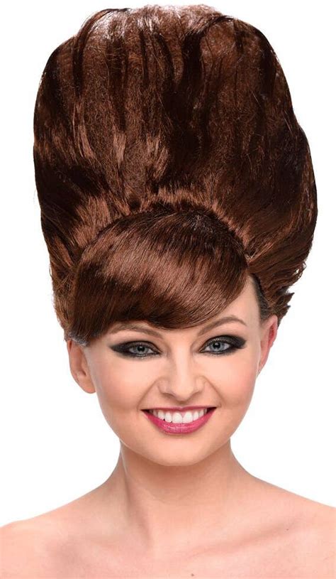 Womens Brunette Womens Large Beehive Wig Beehive 1960s Wig