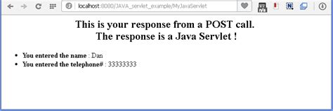 Java Servlet Post Method