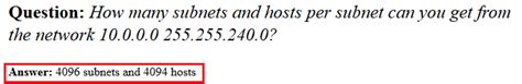 Networking How Many Subnets And Hosts Per Subnet Can You Get From