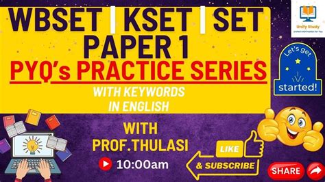 Kset Wb Set Paper 1 Pyqs Practice Series And Revision With Keywords