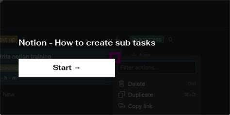 Notion How To Create Sub Tasks