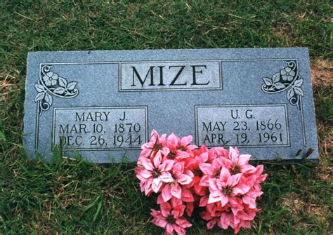 Ulysses Grant Mize 1866 1961 Find A Grave Memorial