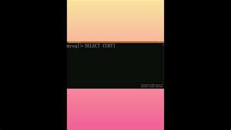 Using Curtime With Argumentsbackendwebdevelopment Learn Mysql Through Shorts Youtube