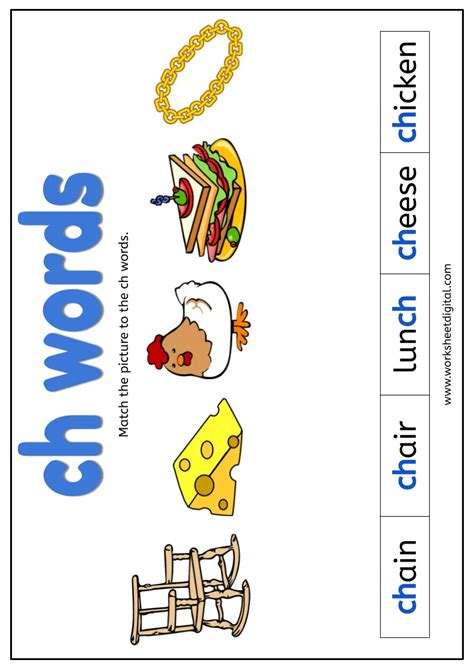 ch words - Worksheet Digital | #1 Teacher-Made Resources