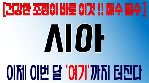 코인 시아 시아 코인분석 목표가 도달 전략은 무엇일까요 Youtube