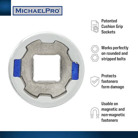 19 Piece Bolt Extractor Offset Wrenches And Cushion Grip Sockets Set I Michaelpro