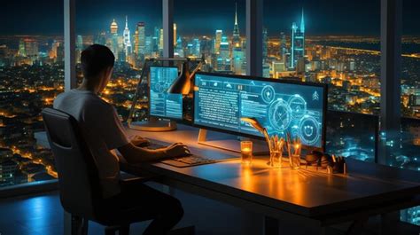 Premium Ai Image Cyber Security Expert Working