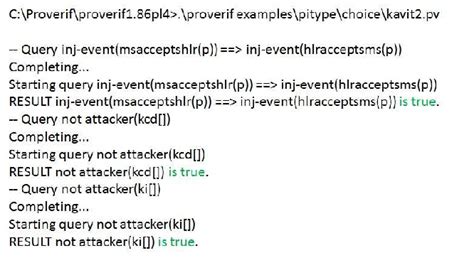 Output Of The Proverif For The Proposed Protocol Download Scientific Diagram