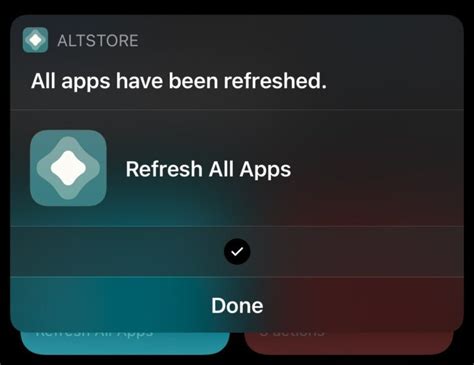 how to make a shortcut that refreshes all sideloaded apps with altstore