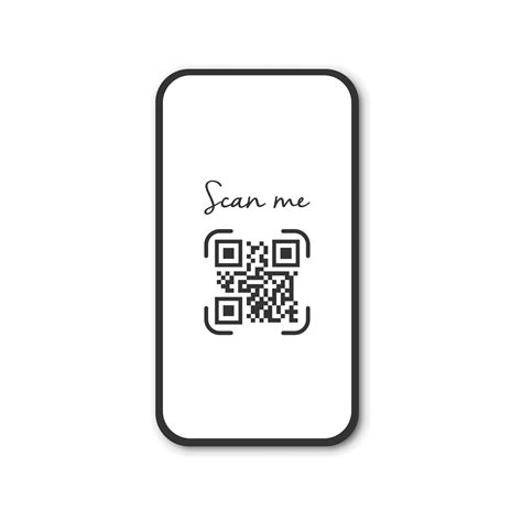 Realistic Smartphone With Qr Code Scanner Scan Me 16062339 Vector Art