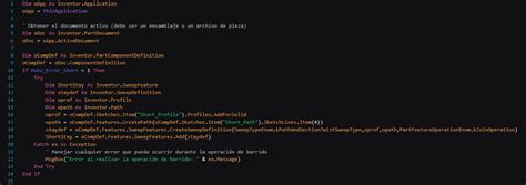 troubles creating a sweep feature with an ilogic rule troubles creating