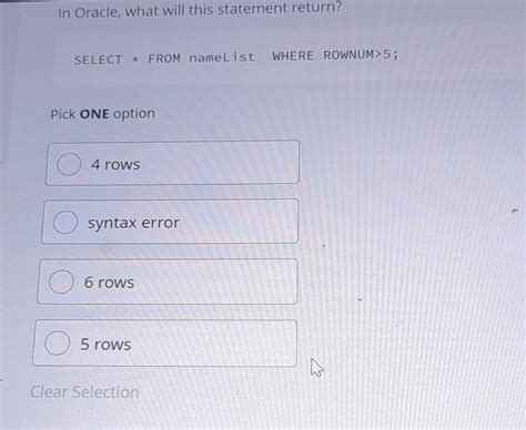 Solved 12 Sql Row Numbers Let The Following Statement