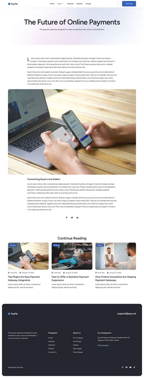 Payme Payment Gateway Mobile App Elementor Template Kit By Sociolib