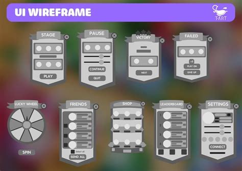 Wireframe Examples For Casual Game Portfolio