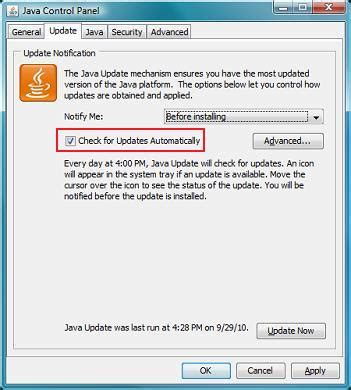 Windows 7 Java Tries To Update Every Day Super User