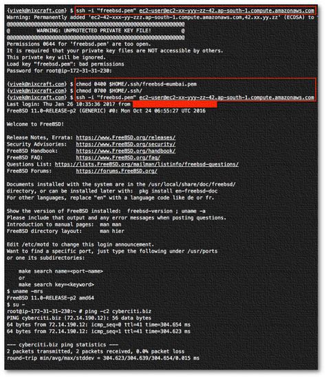 Ssh Warning Unprotected Private Key File Error And Solution Nixcraft