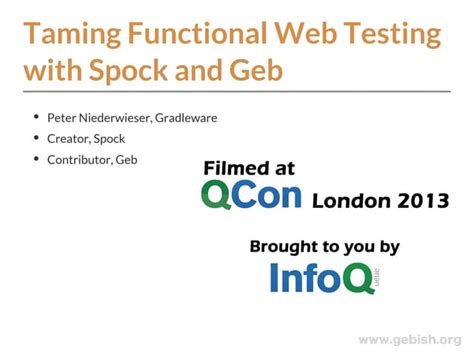 Taming Functional Web Testing With Spock And Geb Pdf