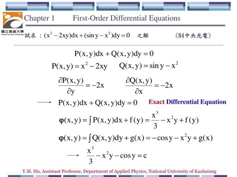 Ppt Chapter 1 First Order Differential Equations Powerpoint Presentation Id 5708509