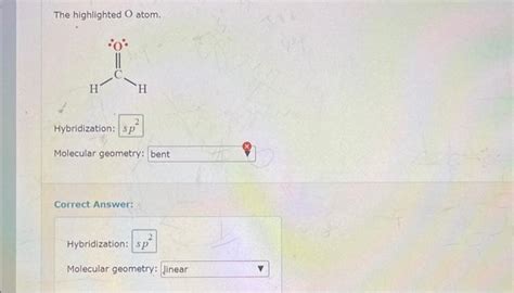 The Highlighted O Atom Hybridization Molecular