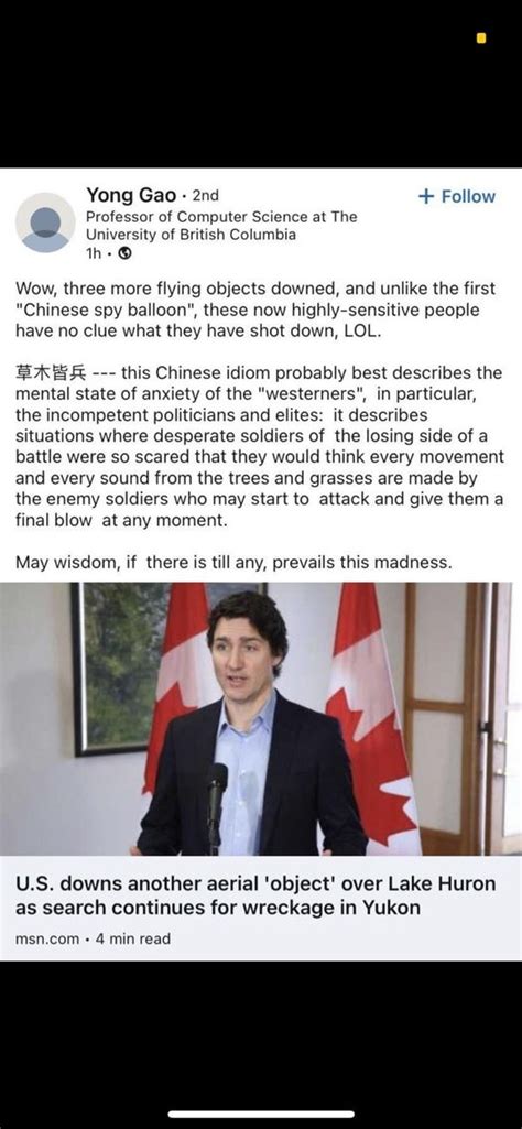 Ubc Computer Science Professors Unhinged Post About The Us Response