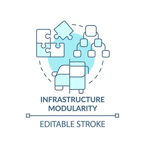 Infrastructure Modularity Turquoise Concept Icon Components Allocation