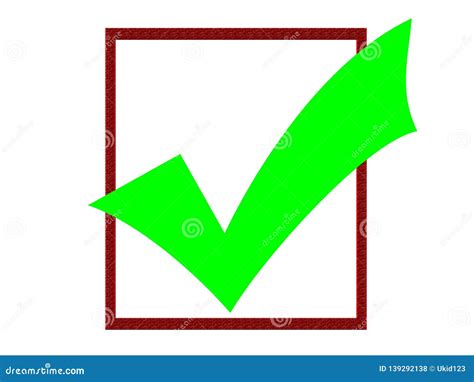 A Check Mark In The Box Stock Illustration Illustration Of Positive 139292138