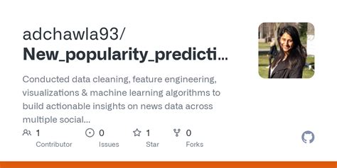 Github Adchawla93newpopularityprediction Conducted Data Cleaning Feature Engineering