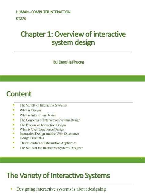 Chap1 Overview Of Interactive System Design Pdf Usability User Experience
