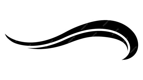 Premium Vector Double Curve Wave Swoosh Tail Curve Line Swash Logo Strip