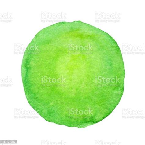녹색 수채화 얼룩 흰색 배경에 격리 된 손으로 그린 그림 둥근 비리드 방울 밝은 질감의 브러시 스트로크 페인트의 반점 장식을위한 아름다운 클립 아트 카드 디자인 웹 개념에