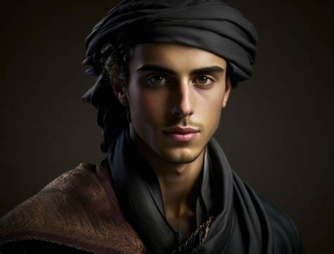 Premium Ai Image Young Arab Man In National Clothes In Turban A Scarf