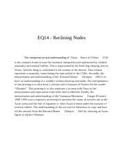 EQ Reclining Nudes Course Hero Google Docs Pdf EQ RecliningNudes