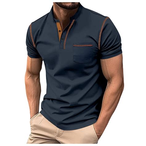 Mens Shirts Casual Mens Casual Shirts Mens Henley Shirts Short Sleeve Summer Casual Classic T