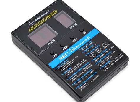 BSD Racing Hobbywing Program Card HW