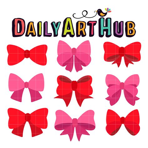 Red Hair Bow Clip Art