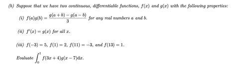 Solved B Suppose That We Have Two Continuous Chegg