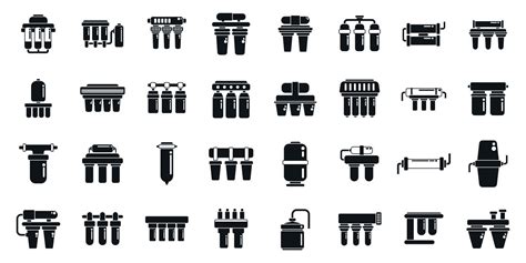 Reverse Osmosis System Icons Set Simple Vector Aqua Filter 22872865