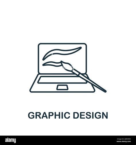 graphic design icon line simple web development icon for templates