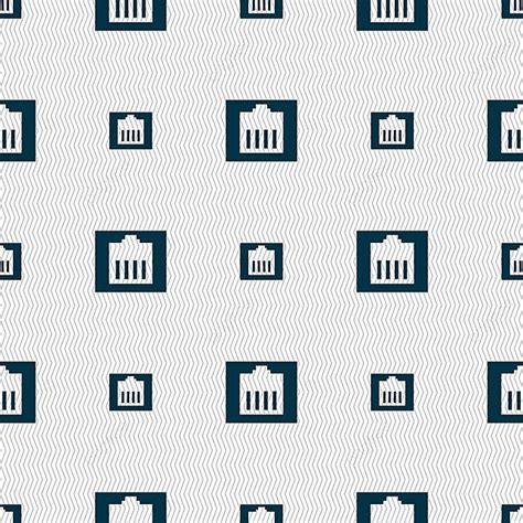 Geometric Texture Seamless Pattern Of Rj45 Internet Cable Icon Vector Illustration Vector Jack