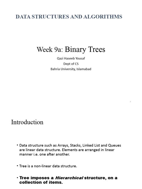 Lec9a Binarytrees 18042023 090746am Pdf Algorithms And Data Structures Computer Data