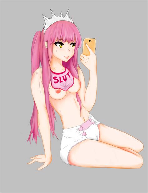 Rule 34 Areolae Breasts Diaper Female Nipples Pink Hair 2905654