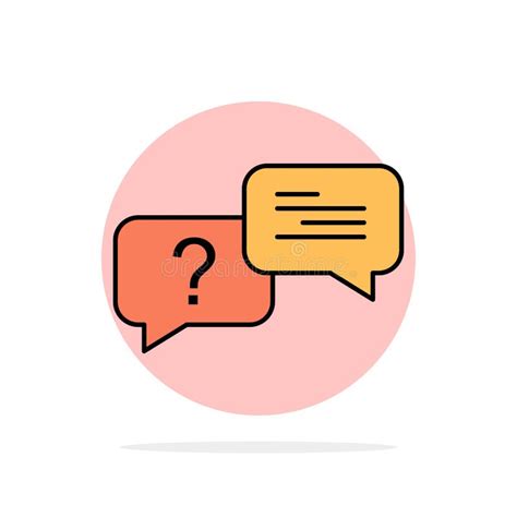 Chat Bubble Popup Message Abstract Circle Background Flat Color Icon