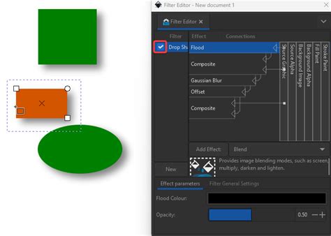 vector how do i pin a filter in the inkscape interface graphic