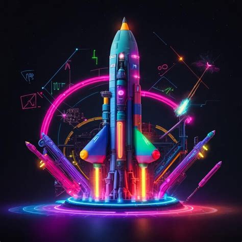 Premium Photo Space Rocket Asteoids Starry Virtual Reality