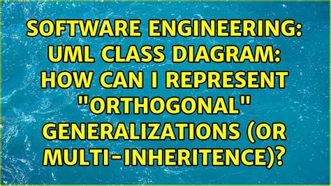 Uml Class Diagram How Can I Represent Orthogonal Generalizations Or Multi Inheritence