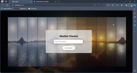 zainab kk on linkedin react javascript webdevelopment weatherapp internshipproject…