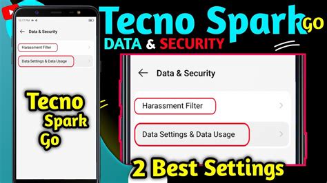 Tecno Spark Go Harassment Filter Settings Data Settings Data Usage